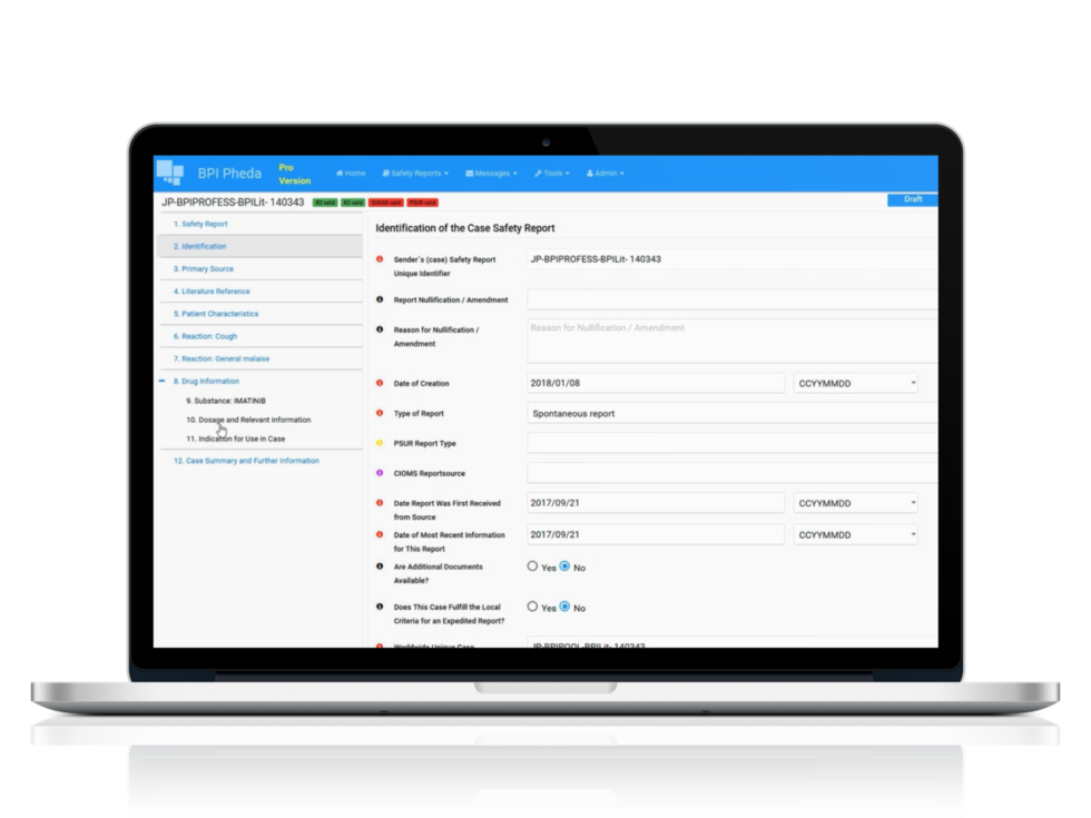 E2B-Datenbank Pheda | Heacon